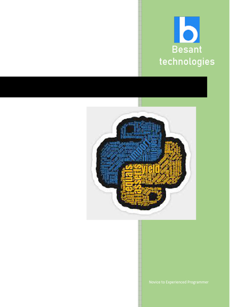 Python Training Syllabus - by Murali P N, Besant Technologies | PDF | Control Flow | Python ...