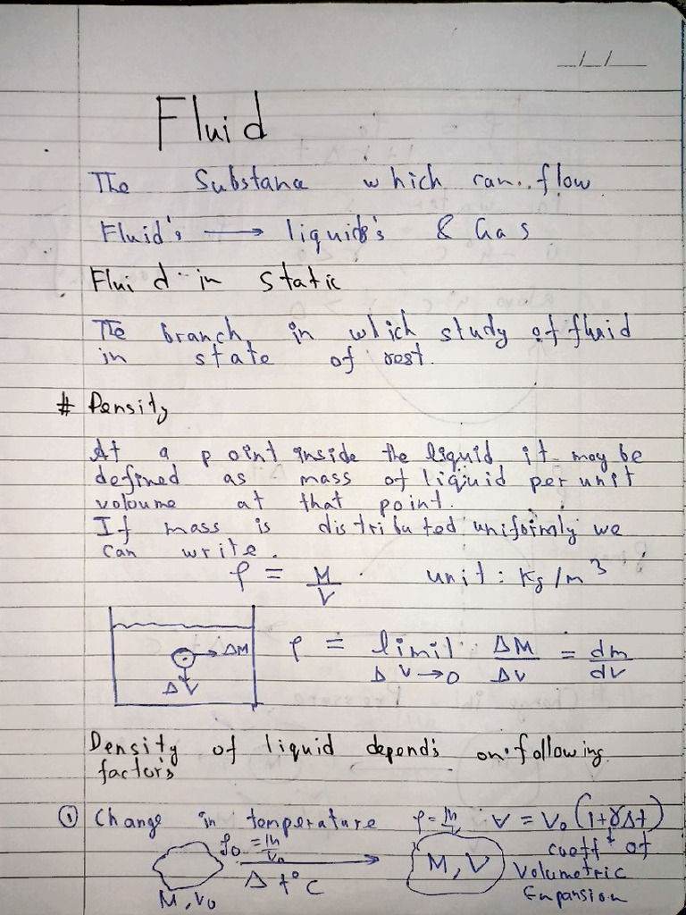 Fluid Notes Jee | PDF