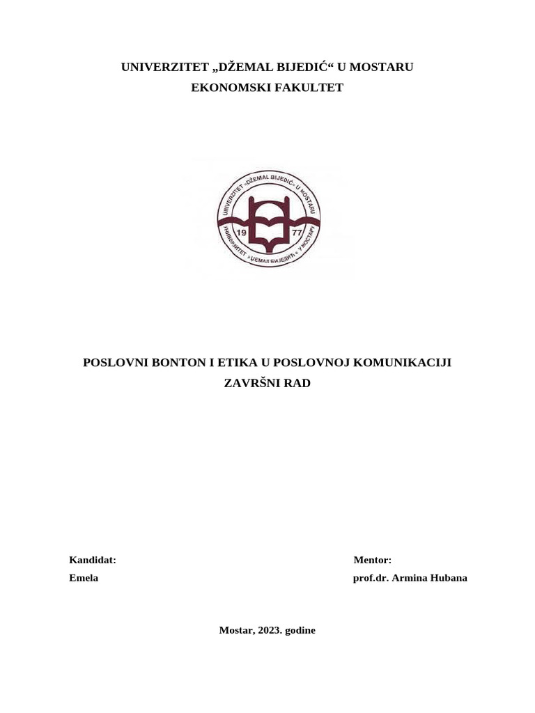 Emela Zavrsni Rad | PDF