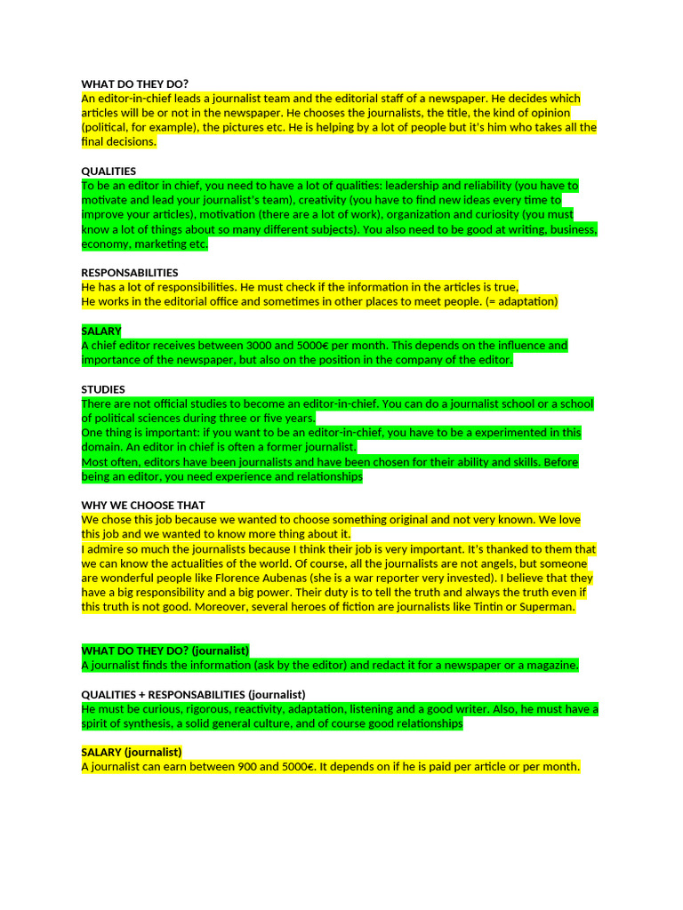 Anglais Tache Intermediaire | PDF | Newspapers