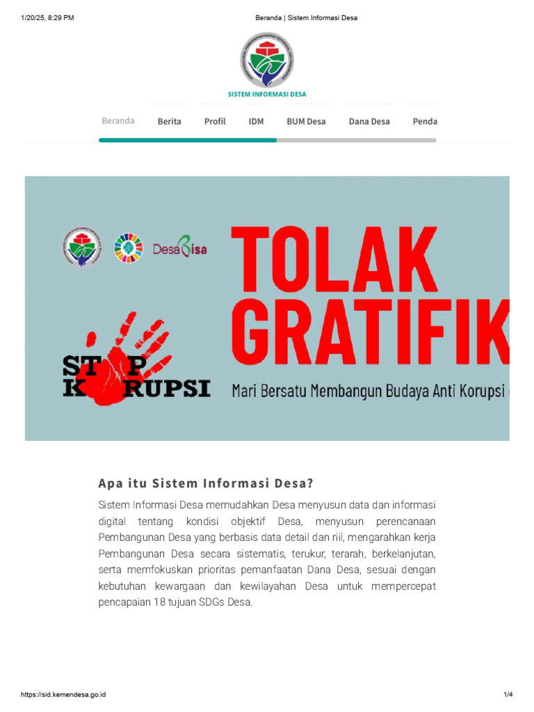 Beranda - Sistem Informasi Desa | PDF