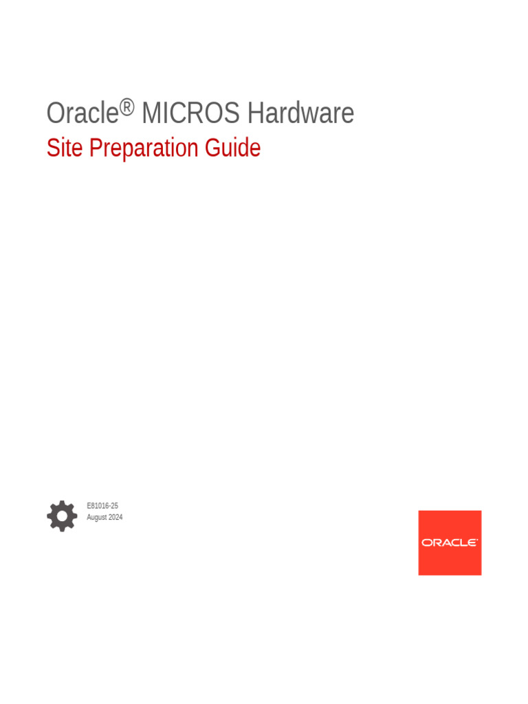 Oracle MICROS Hardware: Site Preparation Guide | PDF | Usb | Personal Computers
