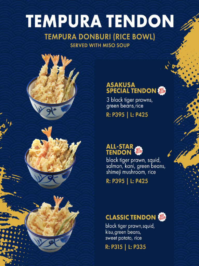 Tenya Menu | PDF