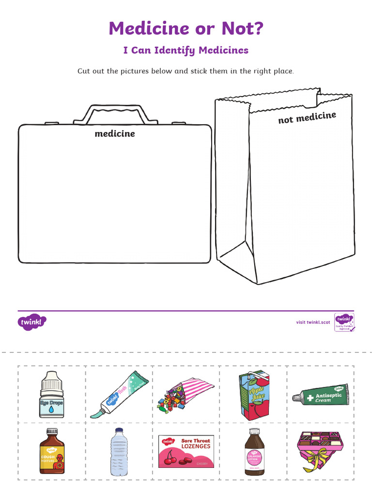 Identify Medicines Activity Sheet | PDF