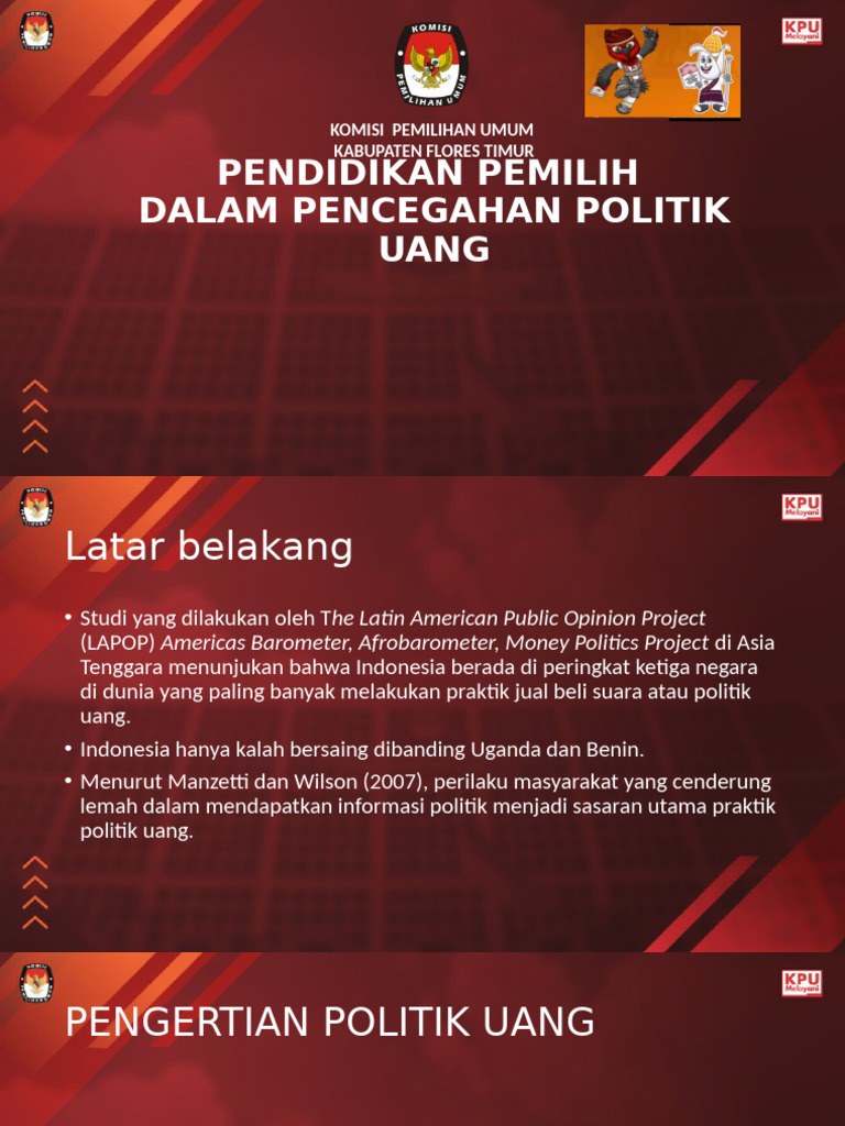 Pendidikan Pemilih Dan Pencegahan Money Poltic | PDF