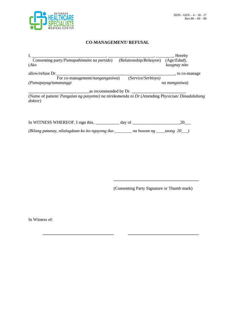 23 Co Management Refusal | PDF