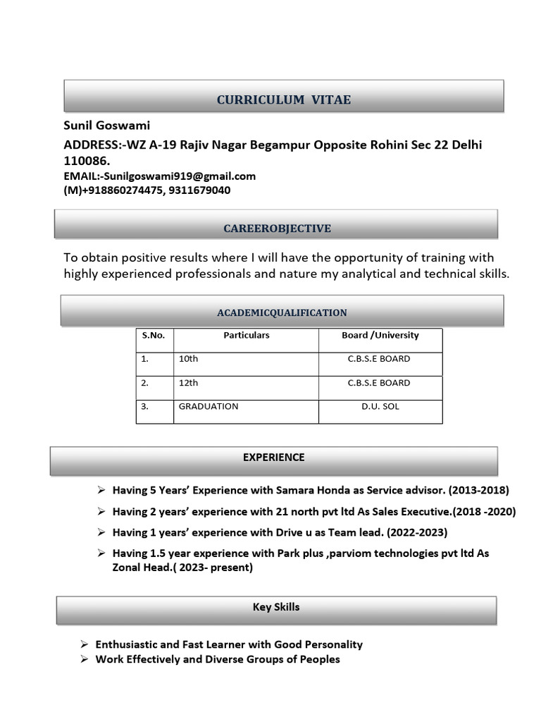 Sunil Goswami ADDRESS:-WZ A-19 Rajiv Nagar Begampur Opposite Rohini Sec ...