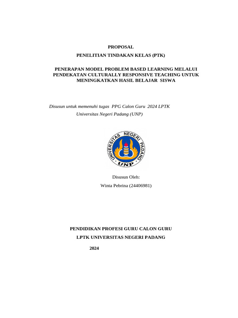 Proposal PTK Winta | PDF