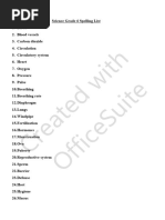 Science Spelling Bee Word List | PDF | Ecology | Chemistry
