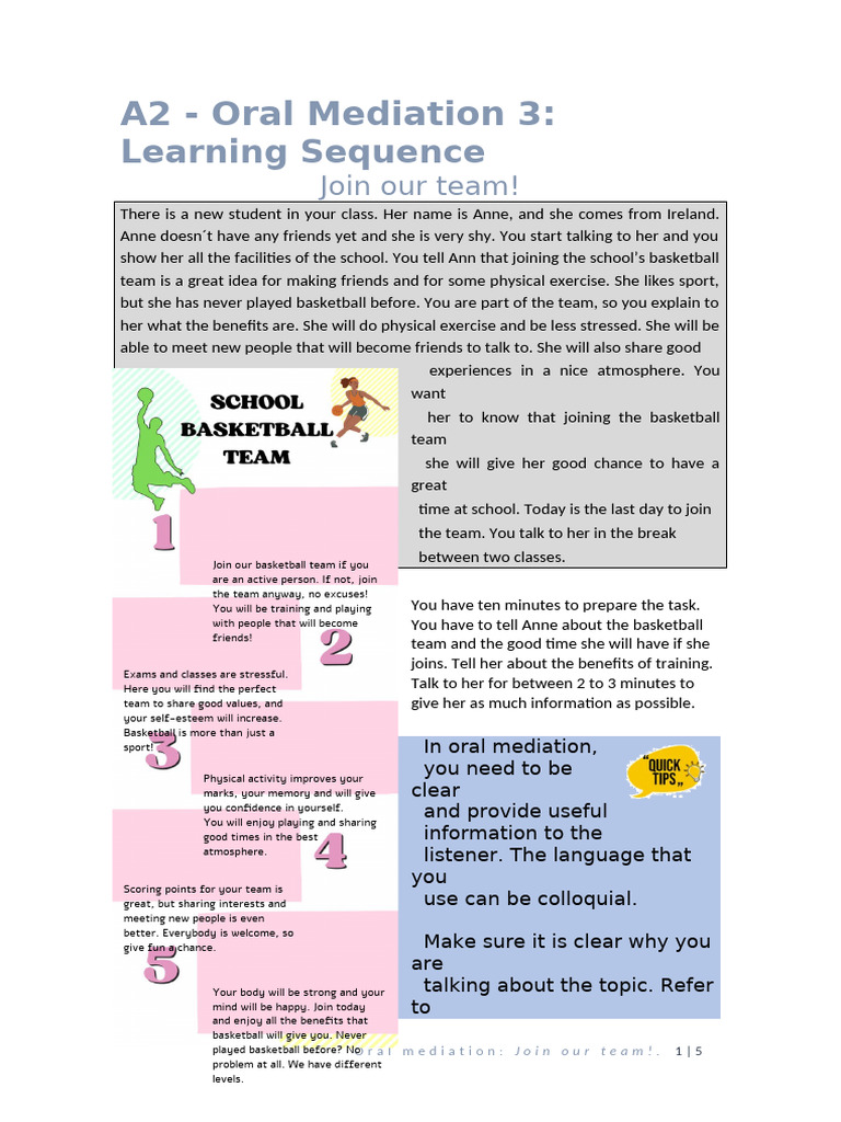 3_2_JOIN_OUR_TEAM_OralMediation_LearningSequence | PDF | Cognition