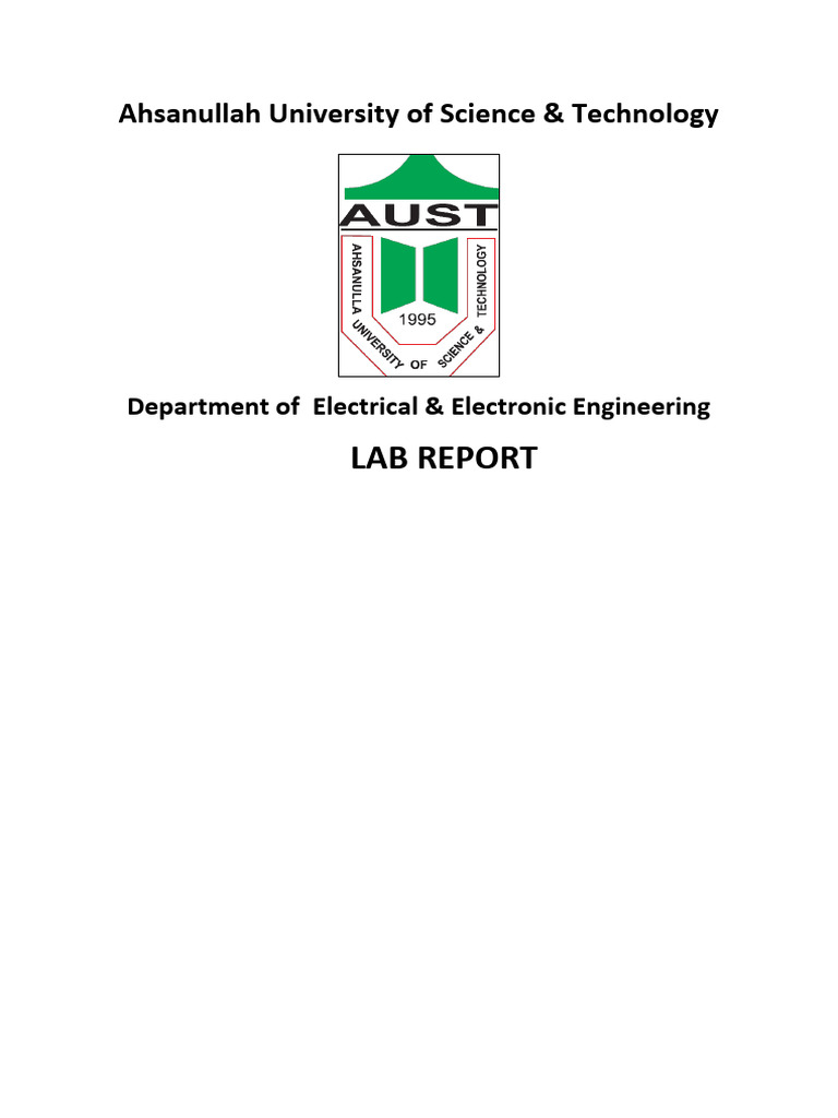 AUST Lab Cover Page | PDF