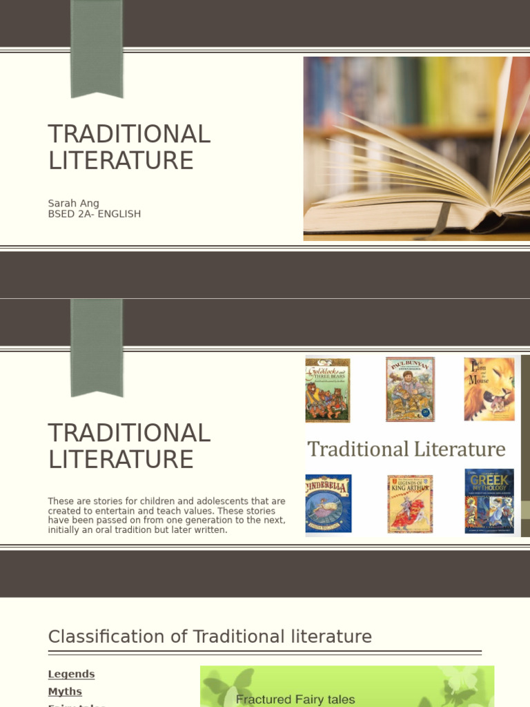 Understanding Traditional Literature | PDF