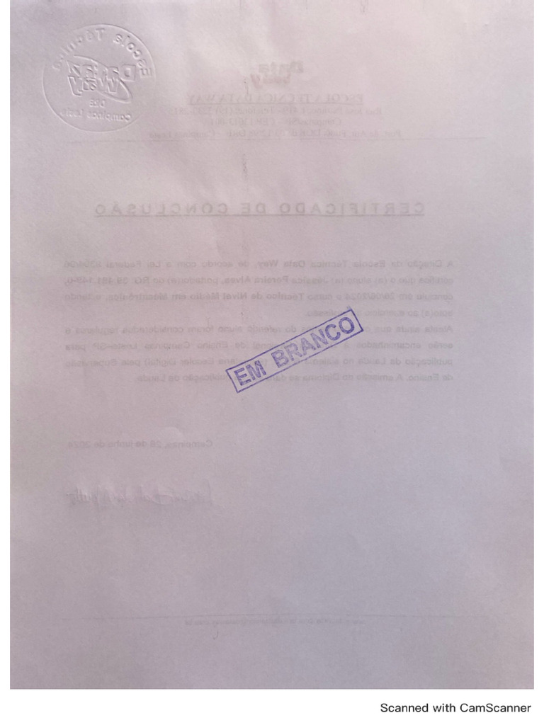 Verso Certificado | PDF