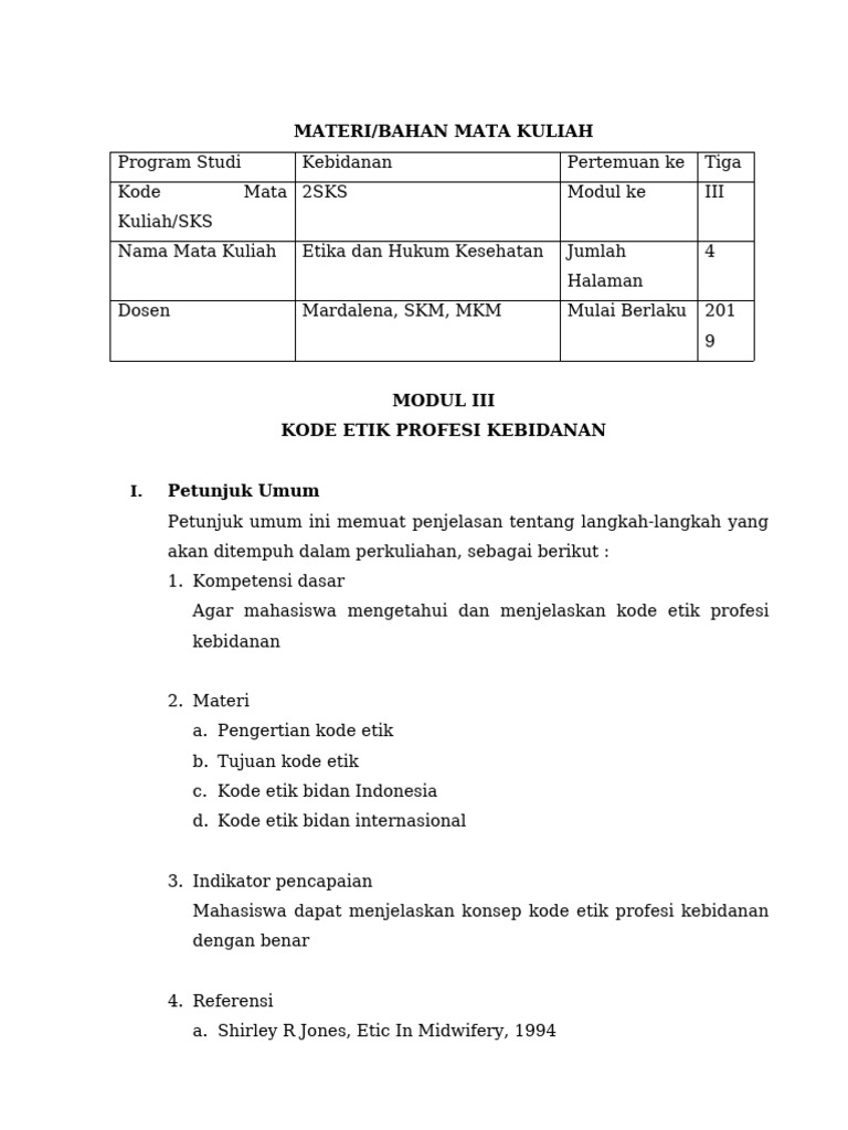 MODUL 3 Kode Etik | PDF