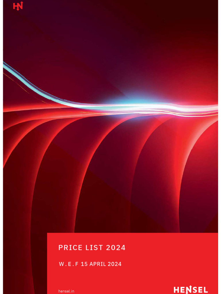 Hensel Price List 2024 | PDF | Electrical Engineering | Wire