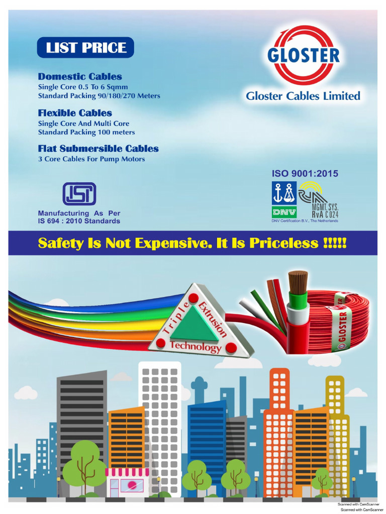 Gloster CABLE LIST PRICE W.E.F 19.11.2024-1 | PDF