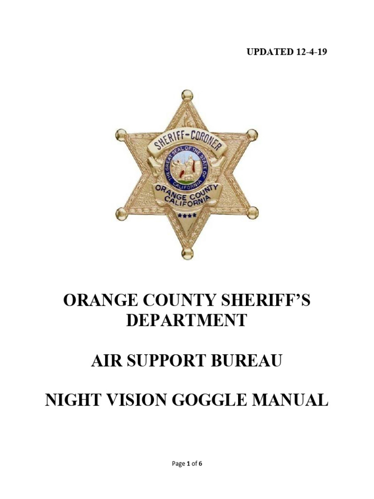 NVG Manual for OCSD Air Support | PDF | Instrument Flight Rules | Aircraft