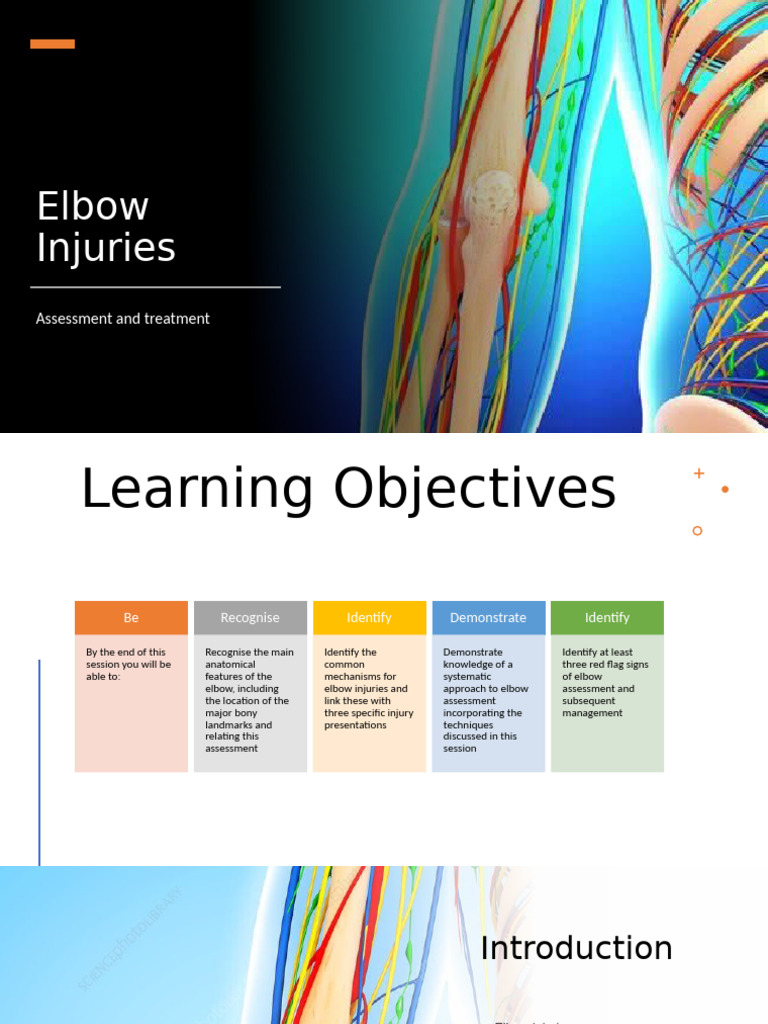 Elbow Joint Injury Assessment Guide | PDF | Elbow | Anatomical Terms Of ...