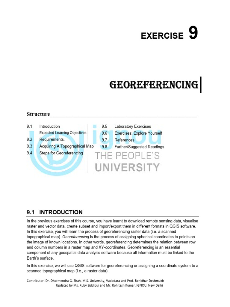 9 Exercise 9 Georeferencing RR Formatted | PDF | Latitude | Geographic Data And Information