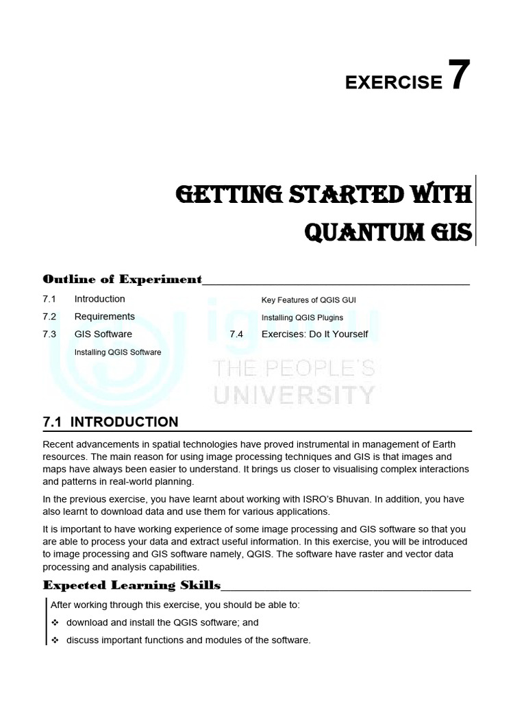 7-Ex 7 Getting Started With Quantum GIS-sujang | PDF | Geographic ...