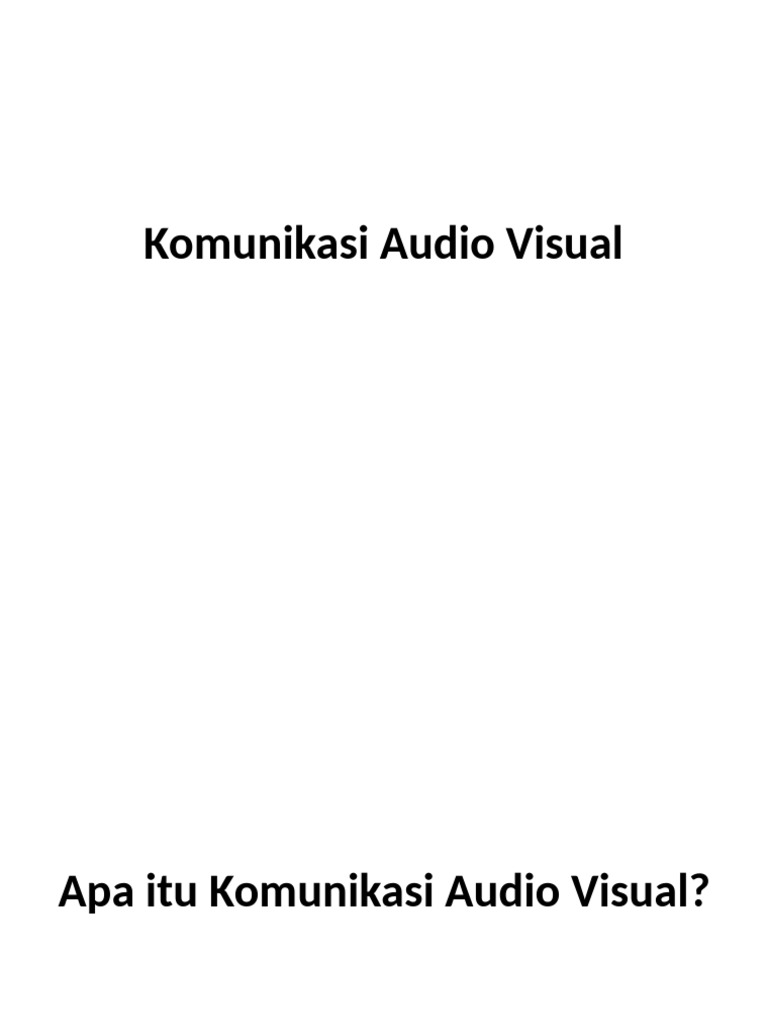 P1-Memahami Audio Visual | PDF