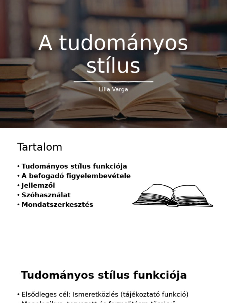 A tudományos stílus | PDF