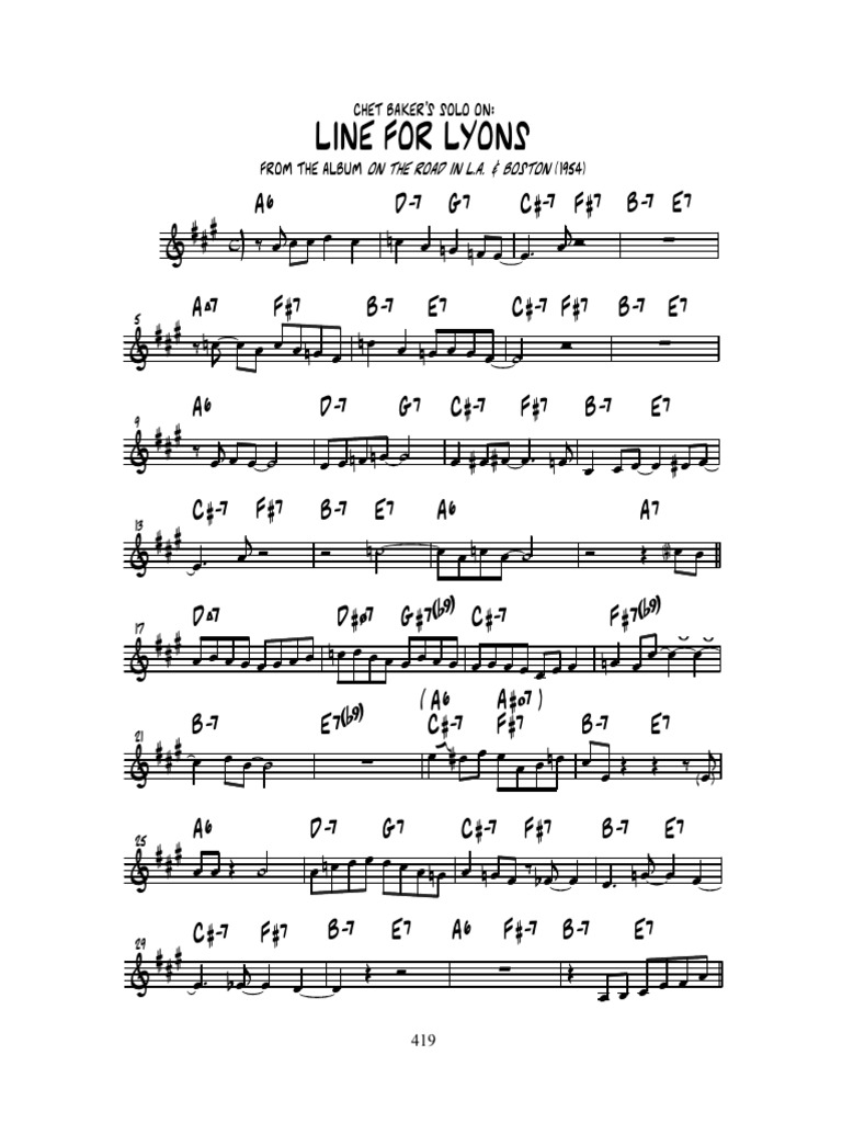 Line For Lyons | PDF