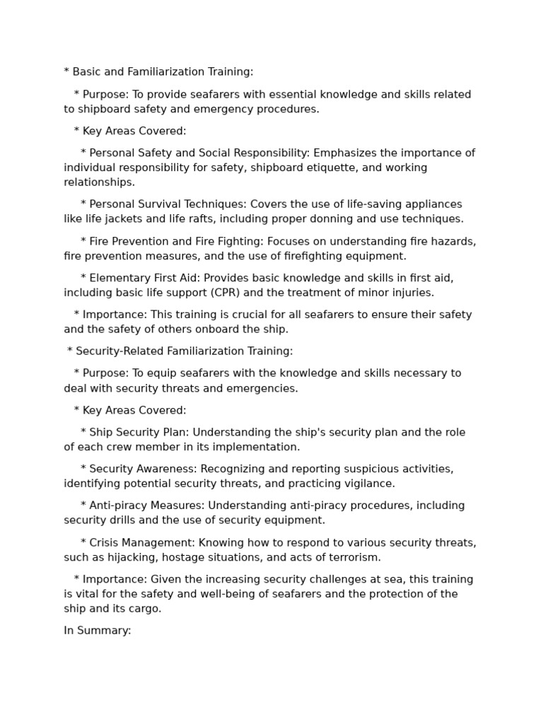 Basic Familiarization Training | PDF | Securities | First Aid