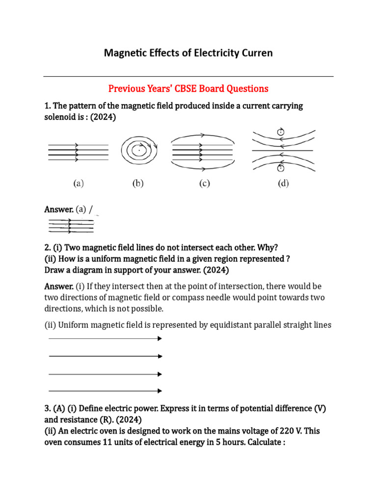 magnetic effect | PDF | Magnetic Field | Alternating Current