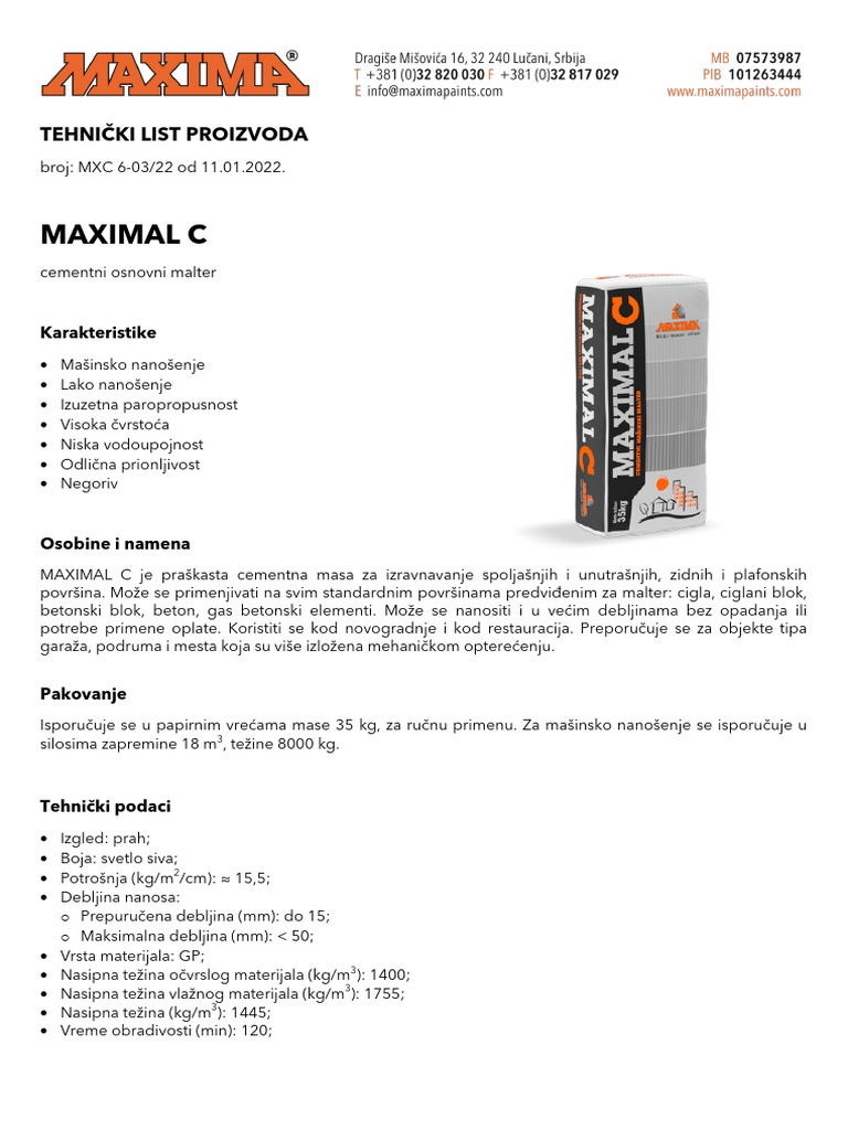 Tehnički List | PDF