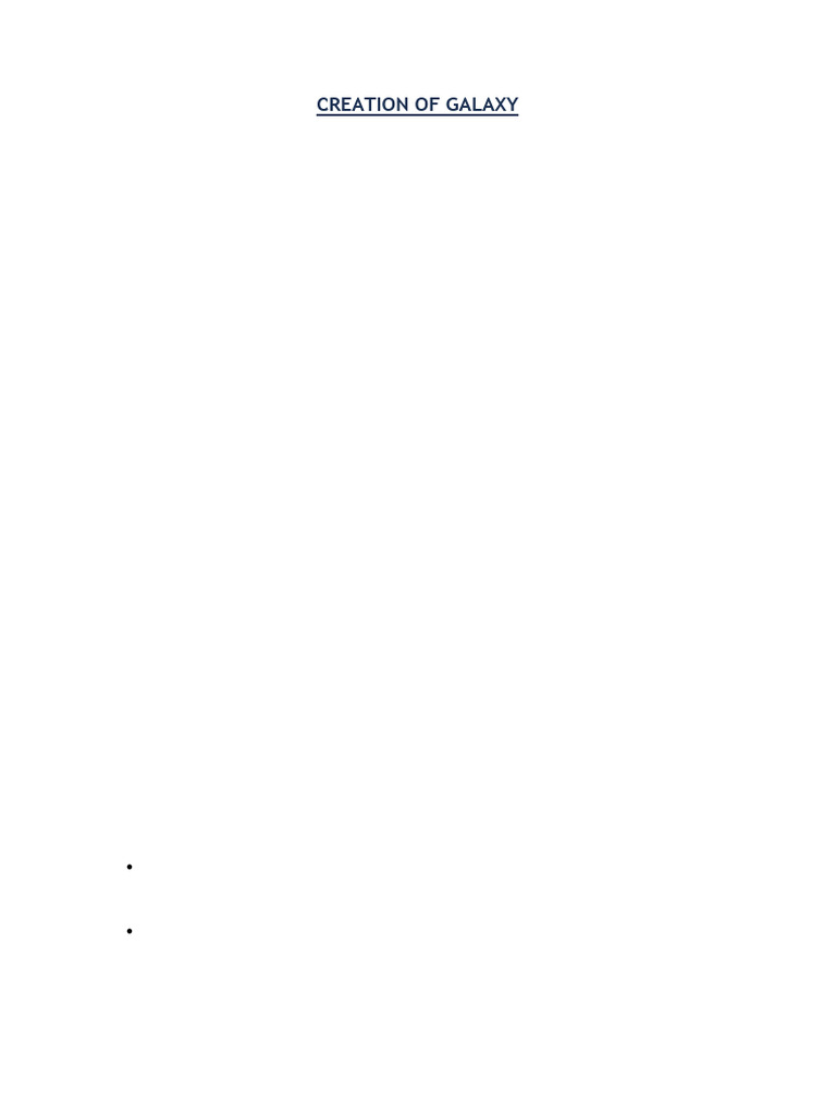 Creation of Galaxy | PDF | Galaxy | Universe