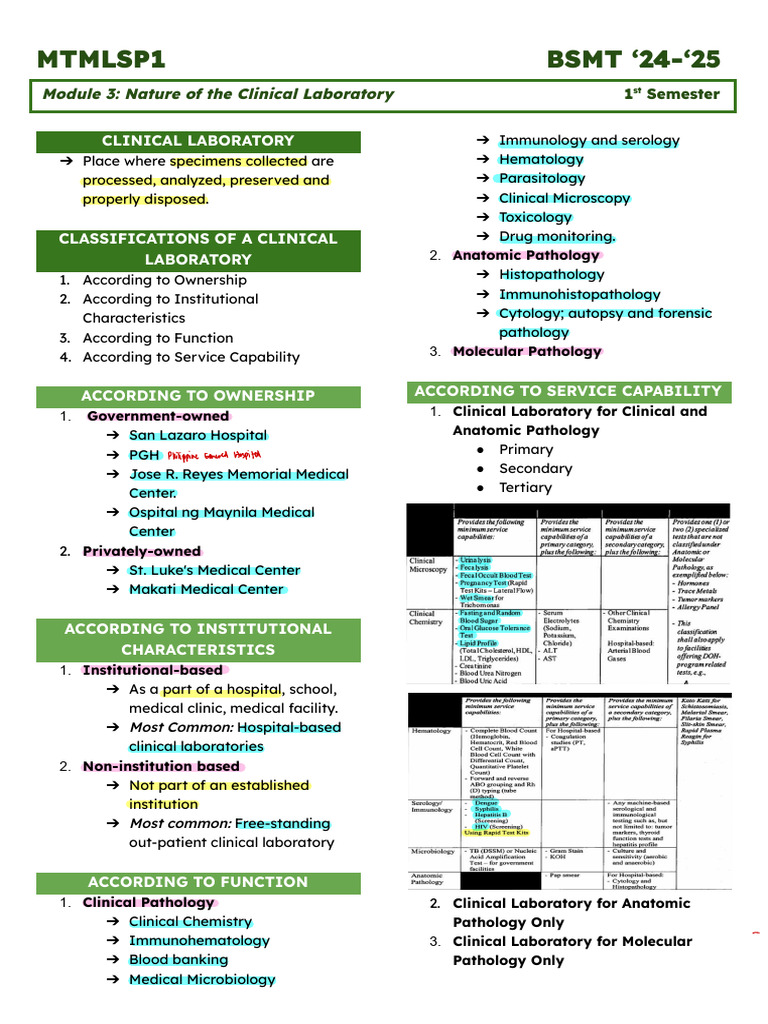 MTMLSP1 - Module 3 Reviewer 2 | PDF | Pathology | Blood Plasma