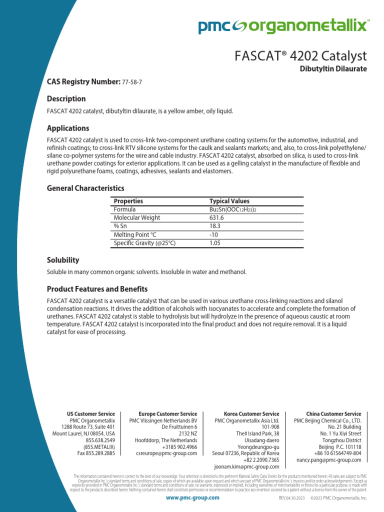 FASCAT-4202-TDS_1729112022 | PDF | Polyurethane | Materials