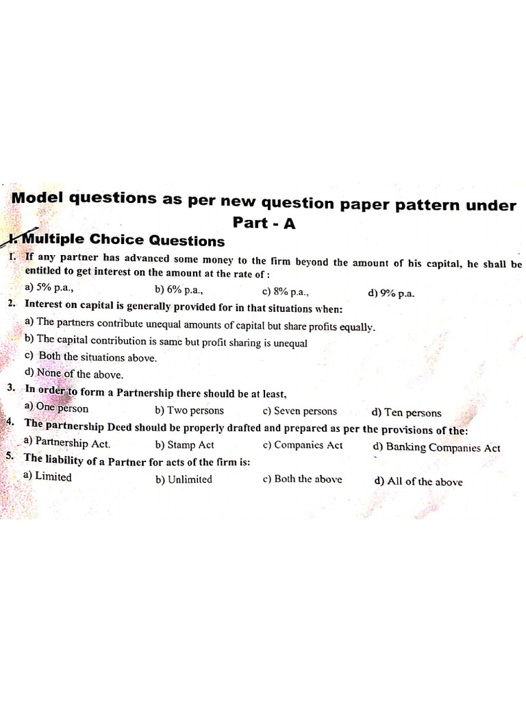 Model Questions As Per New Question Paper DocScanner | PDF