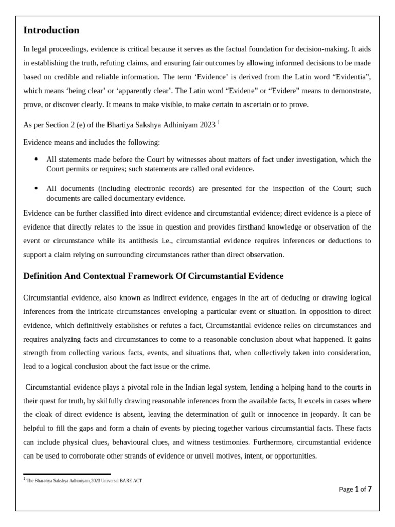 ASSIGNMENT 2 | PDF | Circumstantial Evidence | Relevance (Law)