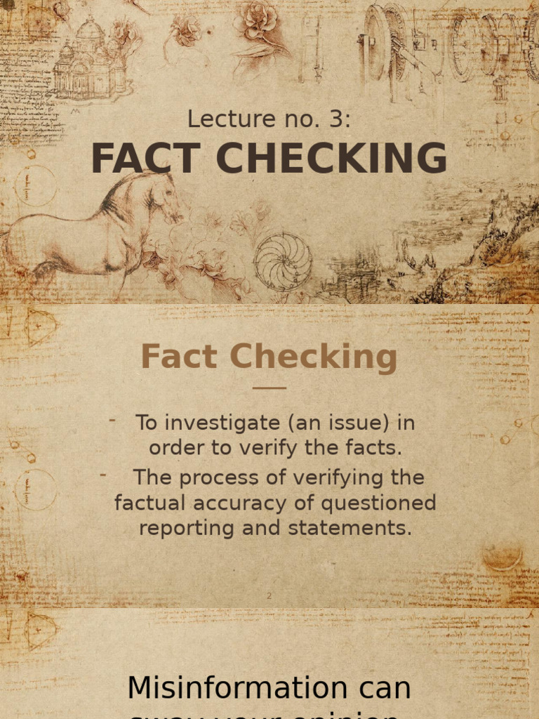 Fact Checking 1 | PDF