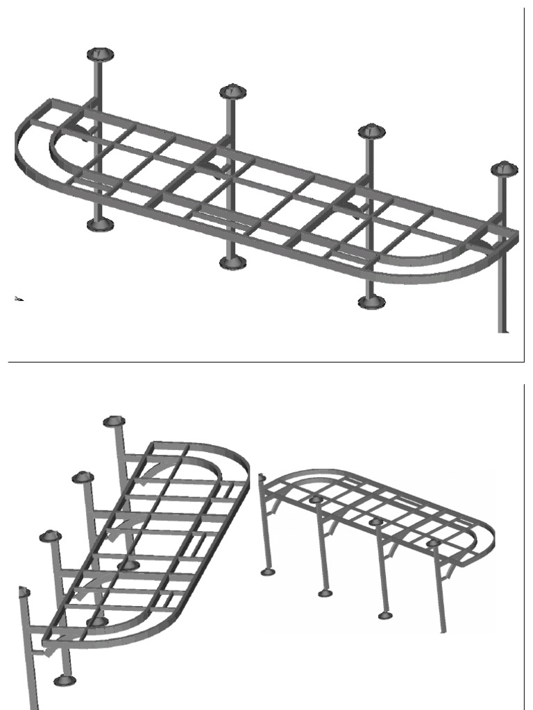 Velika Streha Sa Jednopojasnim Stubovima 3D .PAP | PDF