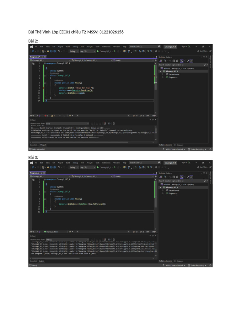 Bùi Thế Vinh-BT-CSLT-Buoi2 | PDF