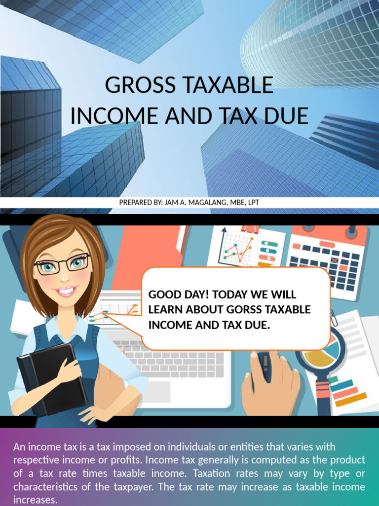 Gross Taxable Income and Tax Due | PDF | Taxes | Income Tax
