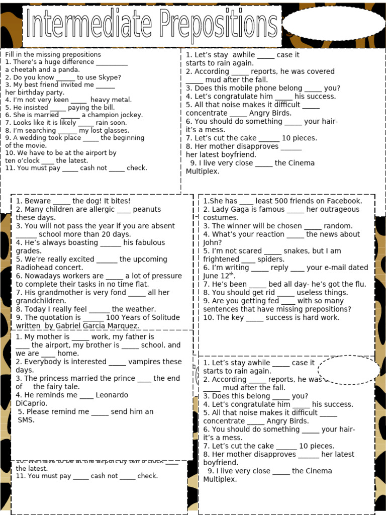 intermediate preposition excll | PDF