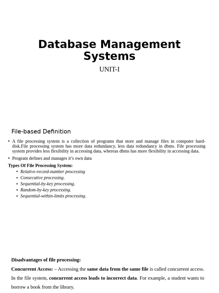 Unit-1 | PDF | Databases | Data Model