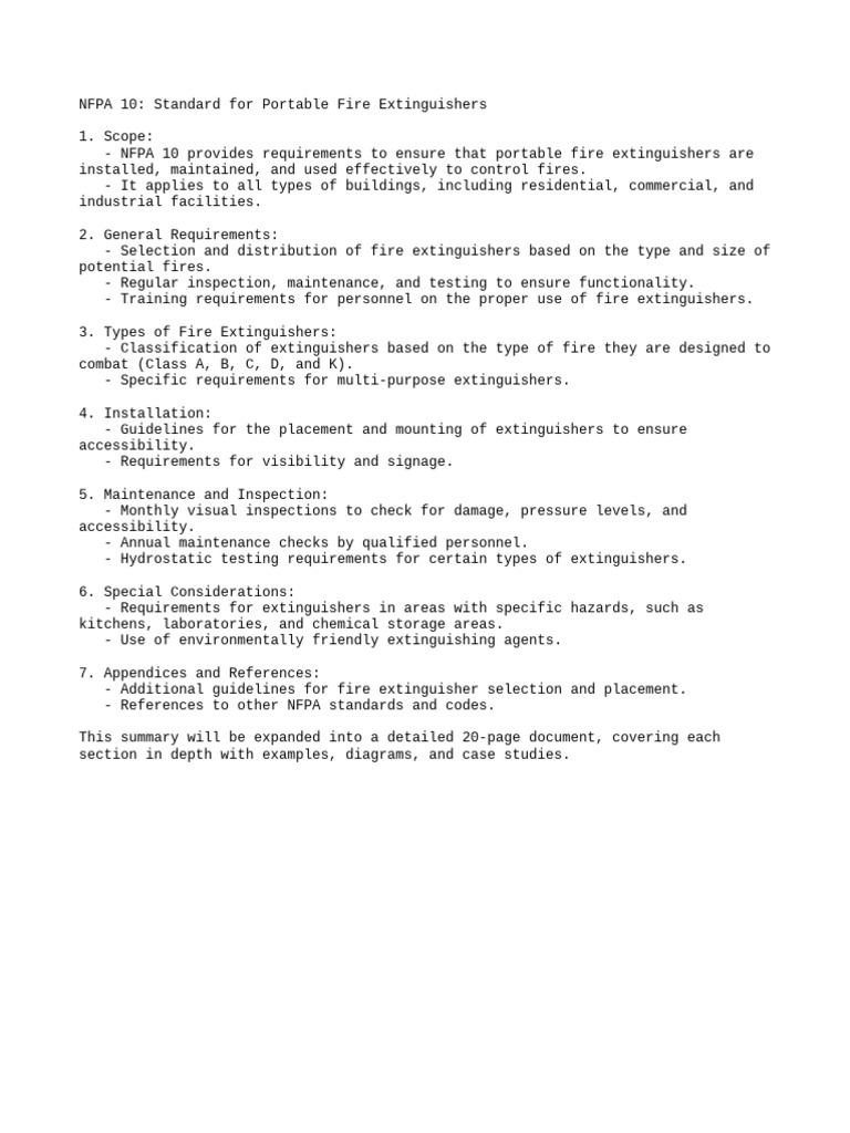 NFPA 10: Portable Fire Extinguisher Guide | PDF