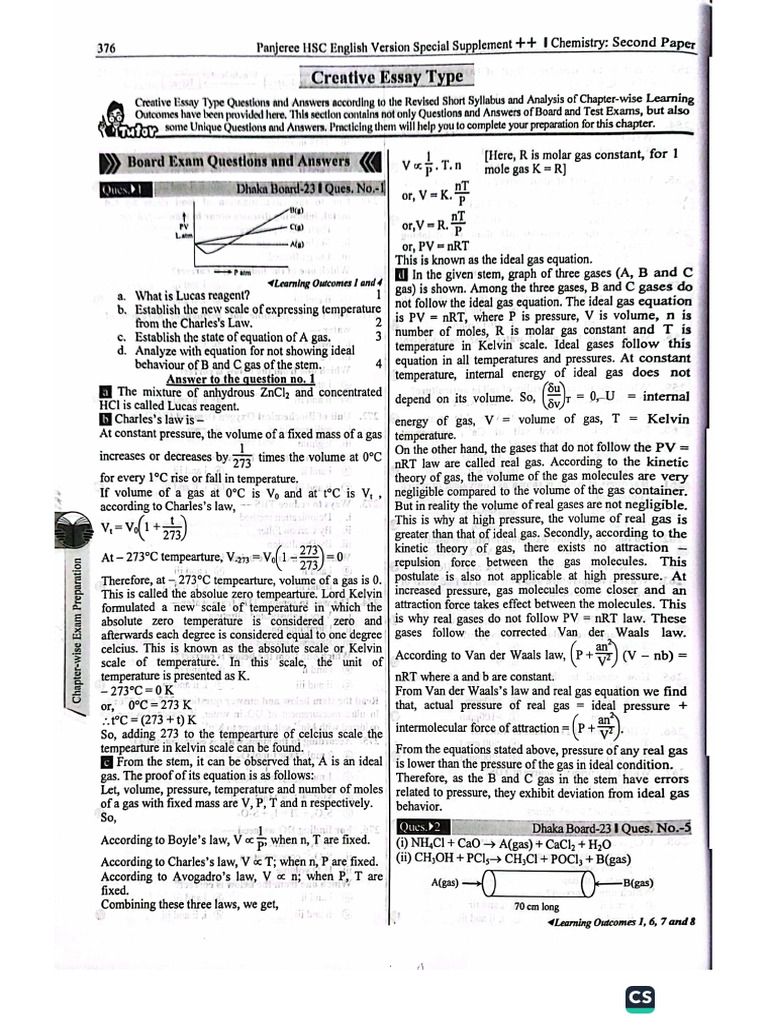 Chemistry 2nd Paper Board Questions | PDF