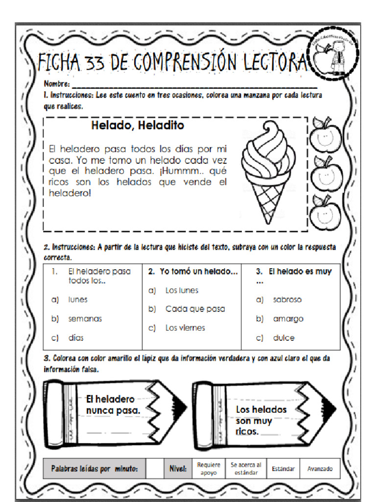 Lectura Helado | PDF