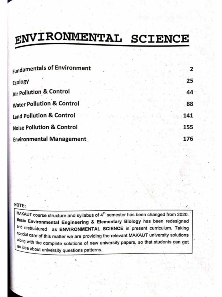 Environmental Science 2023-24 final oraniser | PDF