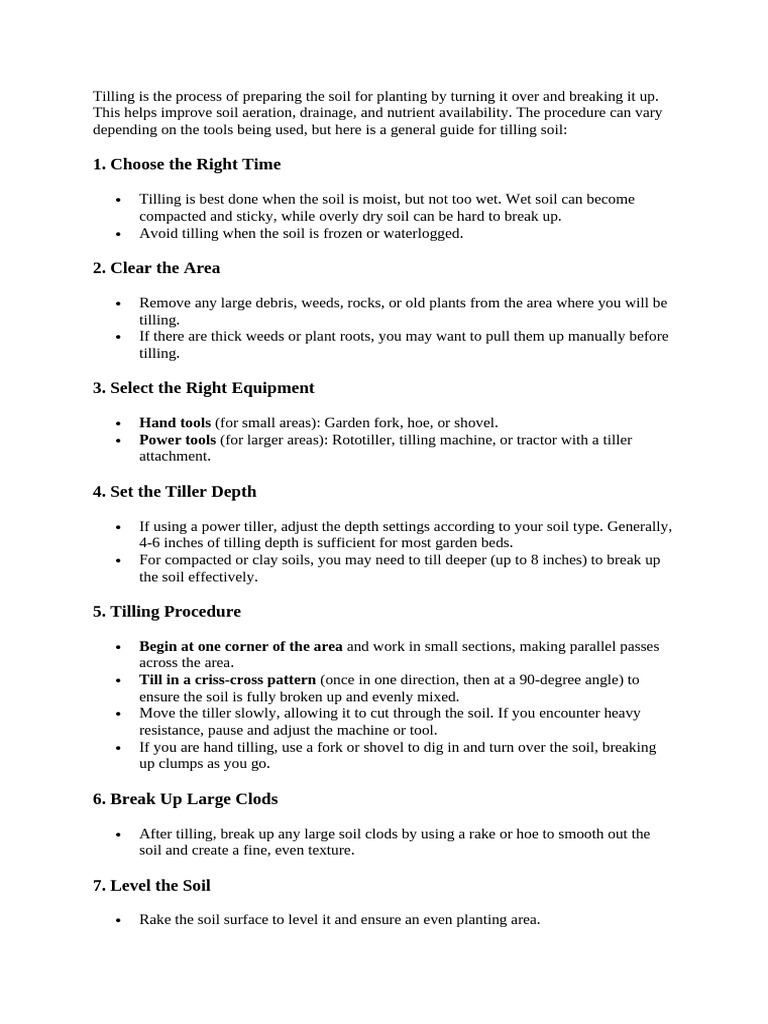 Tilling Is The Process of Preparing The Soil For Planting by Turning It ...