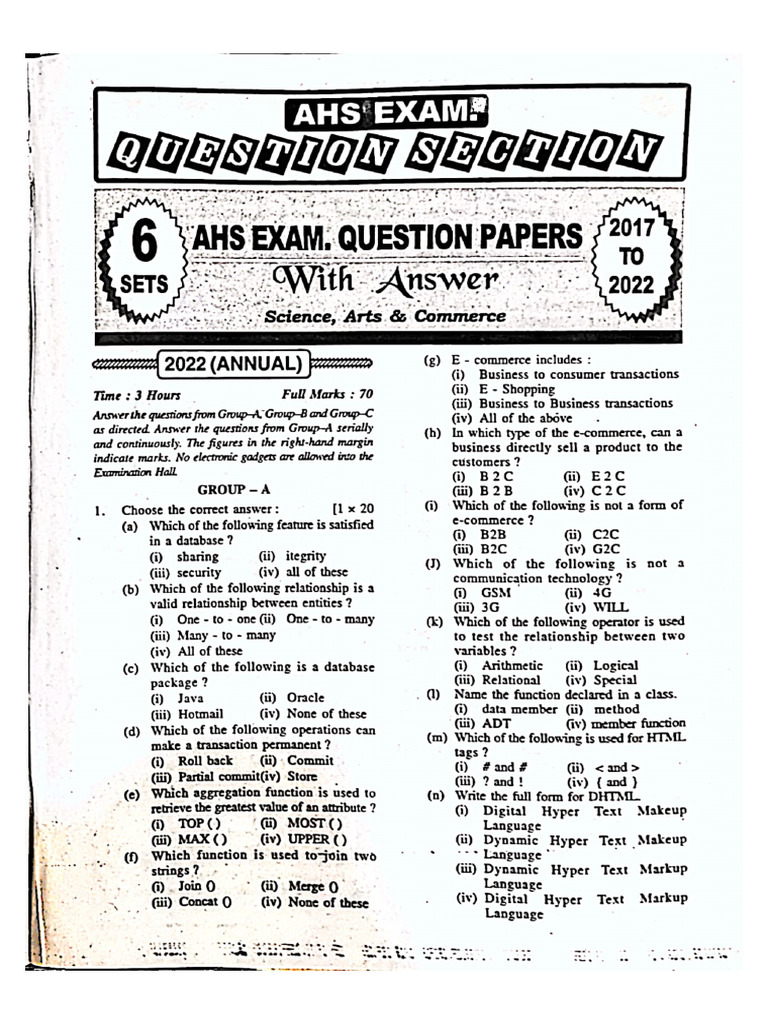 It Sample Paper Chse Odisha 2023 | PDF