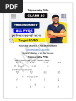 Introduction to Trigonometry 10 CLASS PYQ (1) | PDF | Trigonometry | Elementary Geometry
