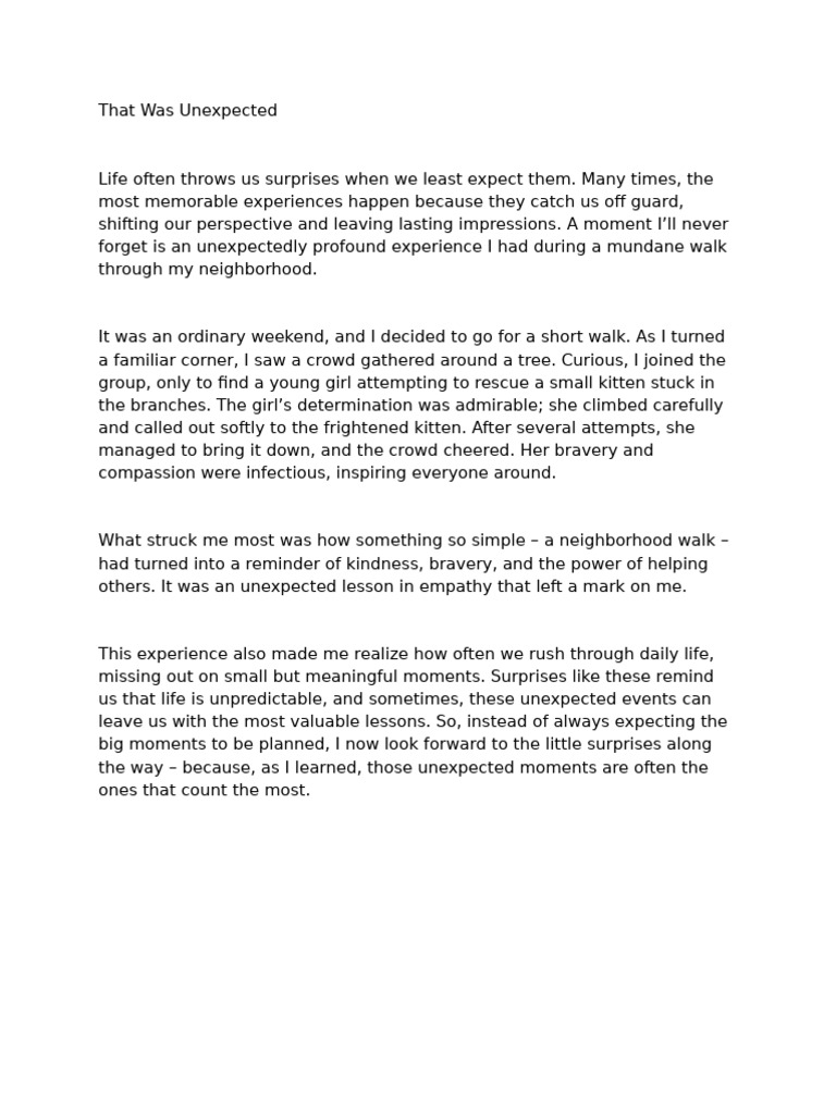 Unexpected Lessons in Kindness | PDF