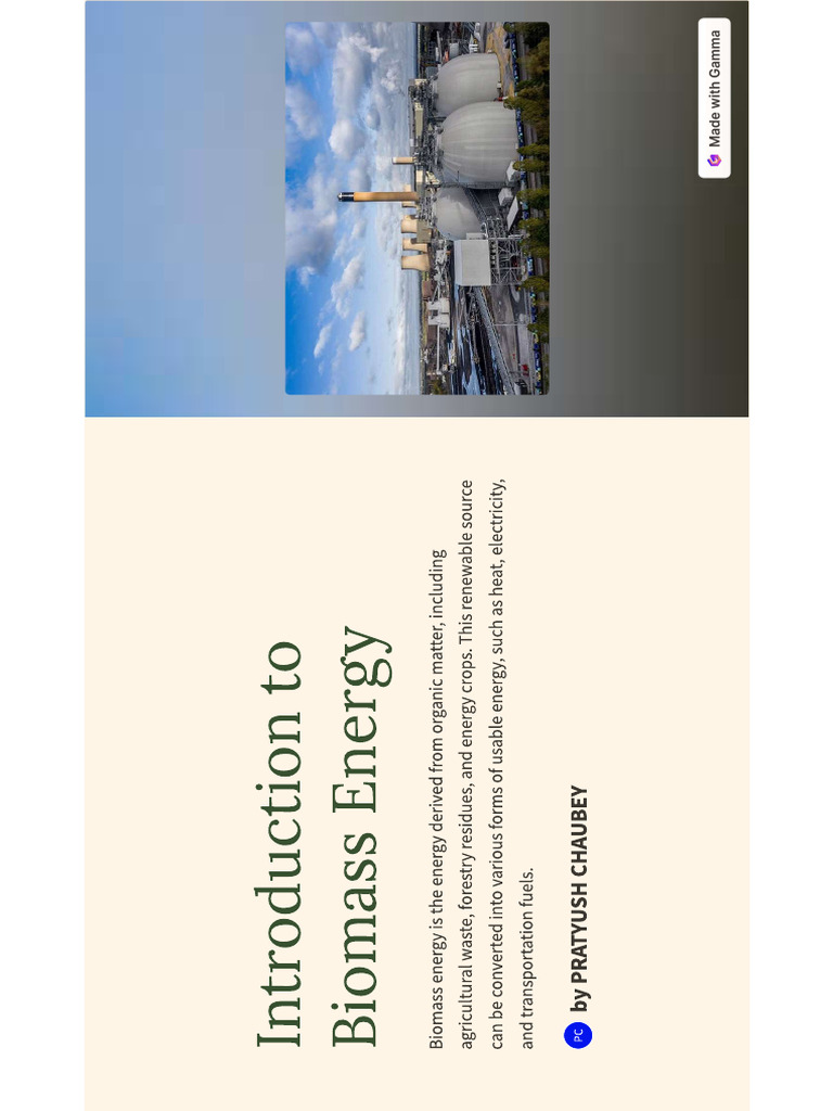 Biomass Energy | PDF